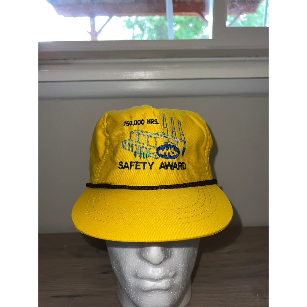 1980s 90s Vintage Safety Award 750,000 Hours Yellow H… - Gem